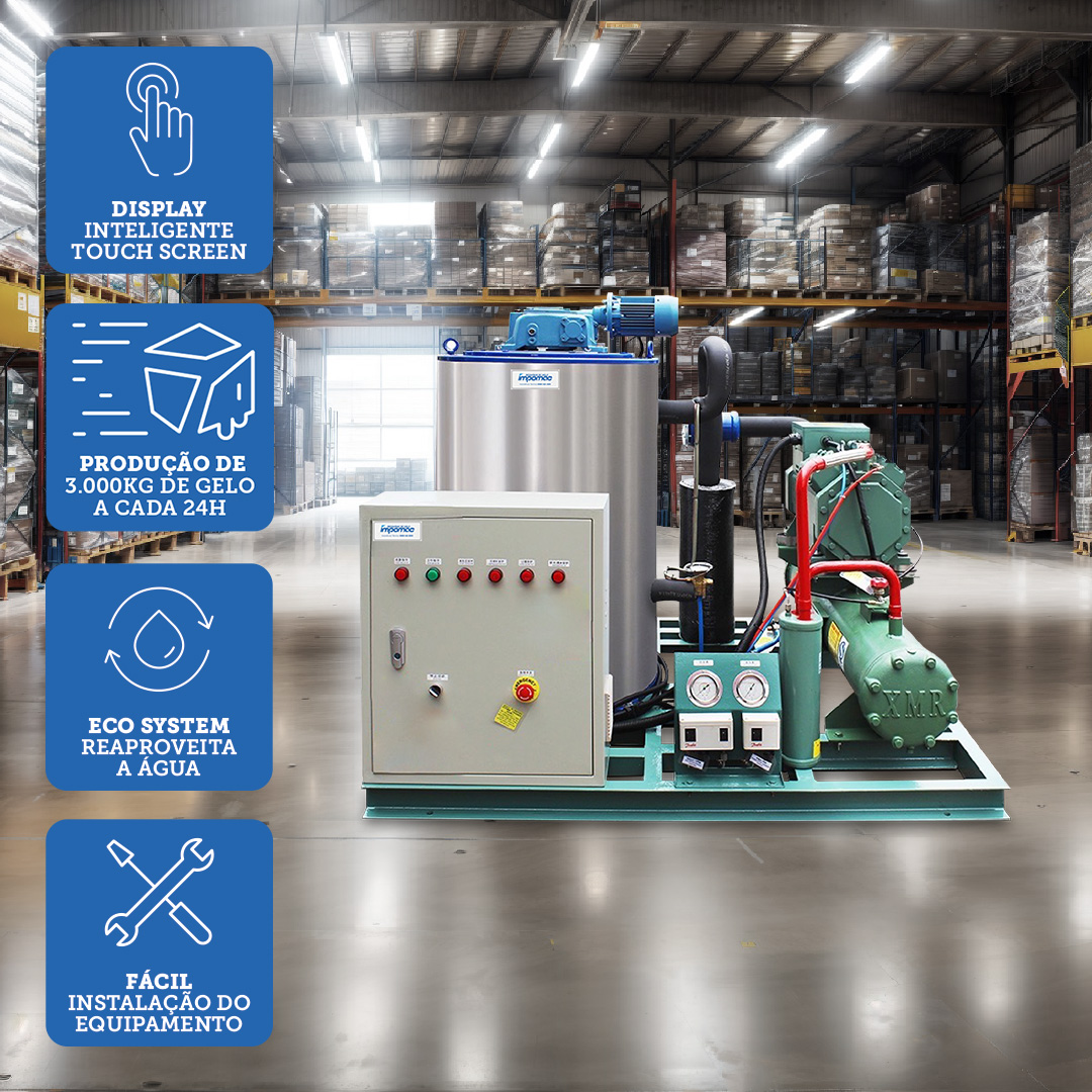 MÁQUINA DE GELO INDUSTRIAL ESCAMA IF30 - ATÉ 3.000 KG/DIA - Máquinas ...
